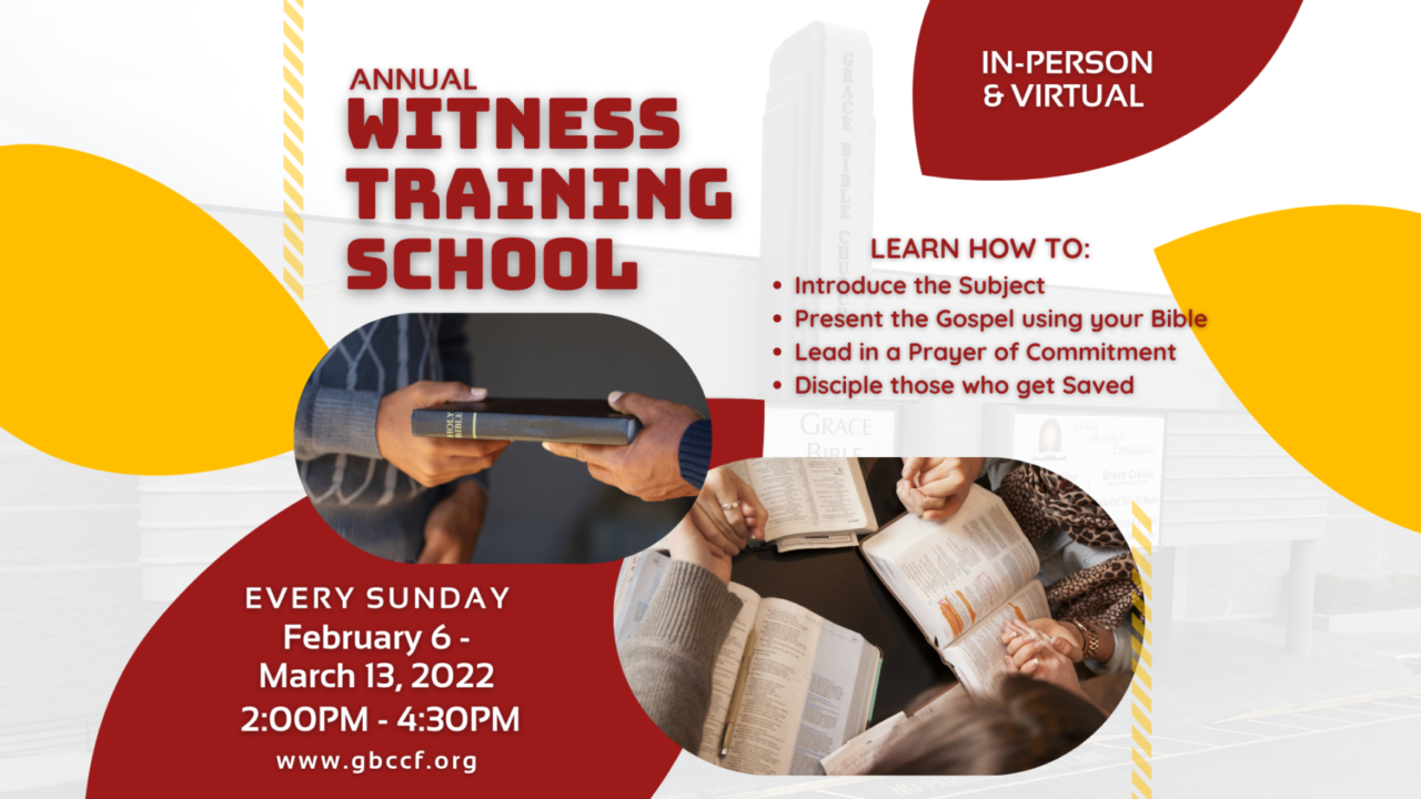 Grace Bible Church Orlando FL » Witness Training School